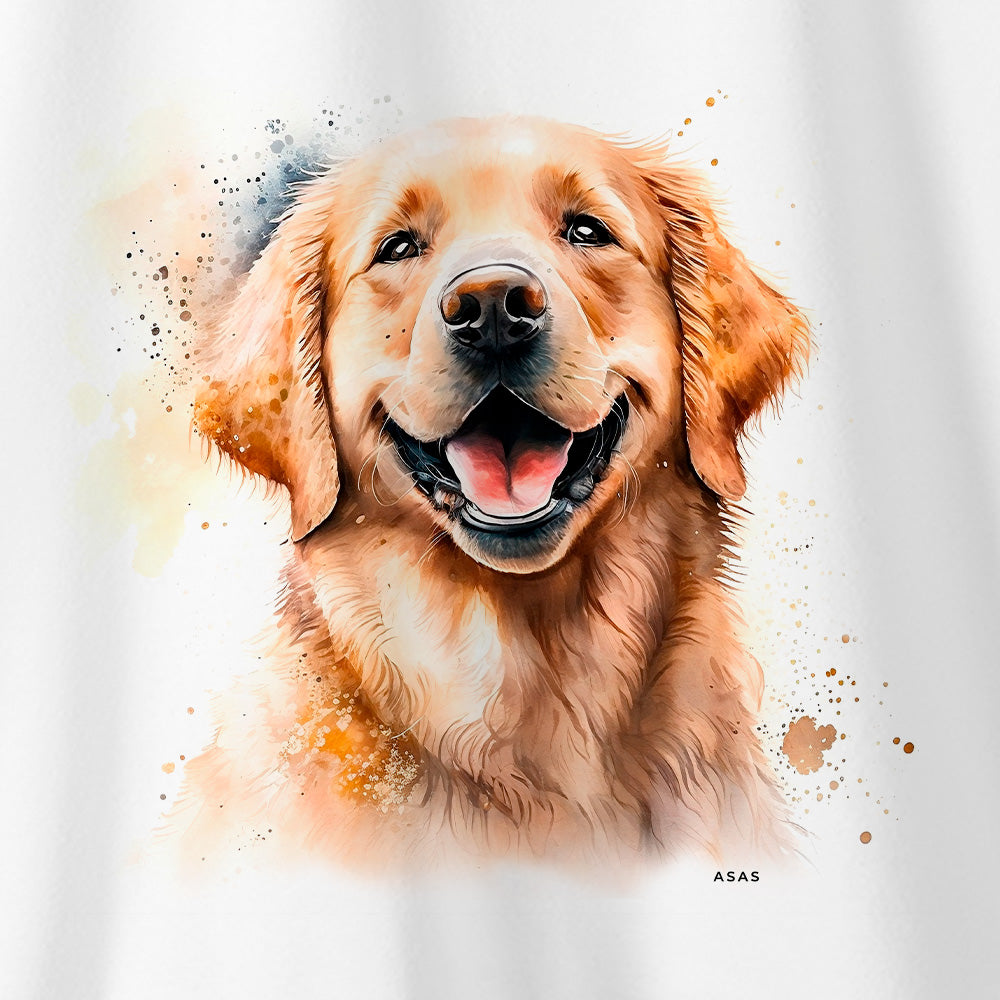 Camiseta GOLDEM AQUARELA - BRANCA– ASAS - Camisetas Personalizadas e ...