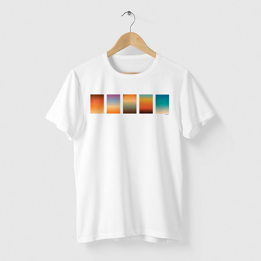 Camiseta COLOR BARS - BRANCA– ASAS - Camisetas Personalizadas e Estampadas